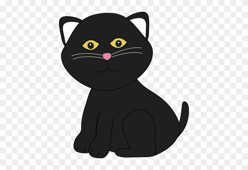 Cute Halloween Black Cat Clip Art - Black Cat Clipart - Full Size PNG ...