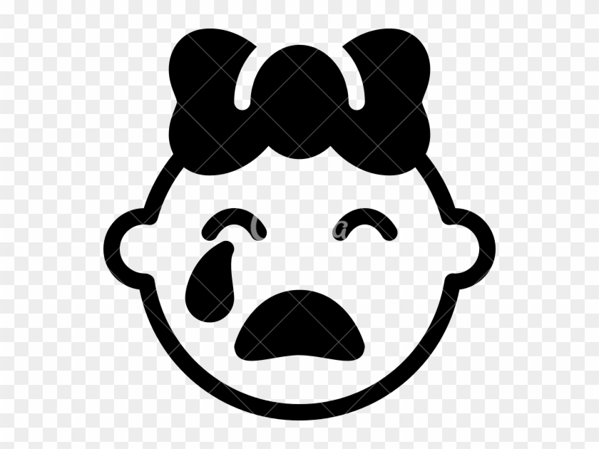 Crying Baby Avatar Outline - Crying - Full Size PNG Clipart Images Download