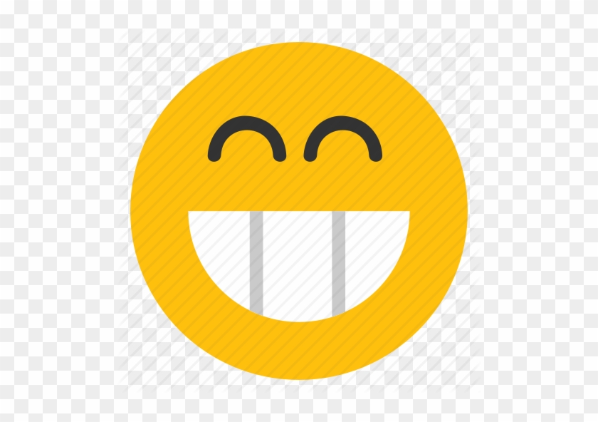 Big Grin, Emoticons, Grin, Happy, Round Smiley, Smiley - Grin Emoticon - Full Size PNG Clipart ...