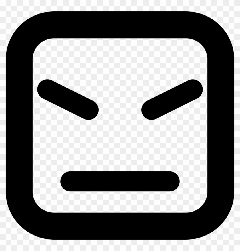 Angry Face Of Square Shape And Straight Lines Comments - Miiverse Icon ...