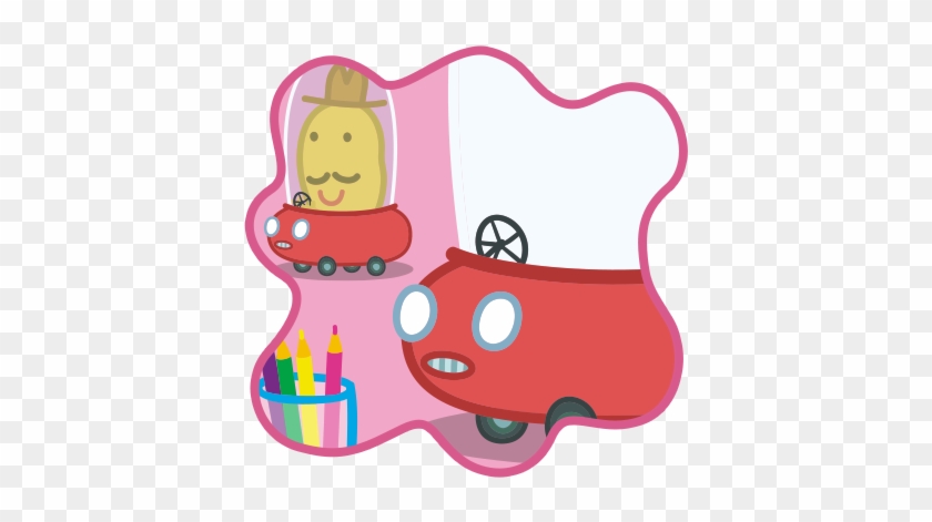 Peppa Pig Drawing - Mr Potato Peppa Pig Car - Full Size PNG Clipart ...
