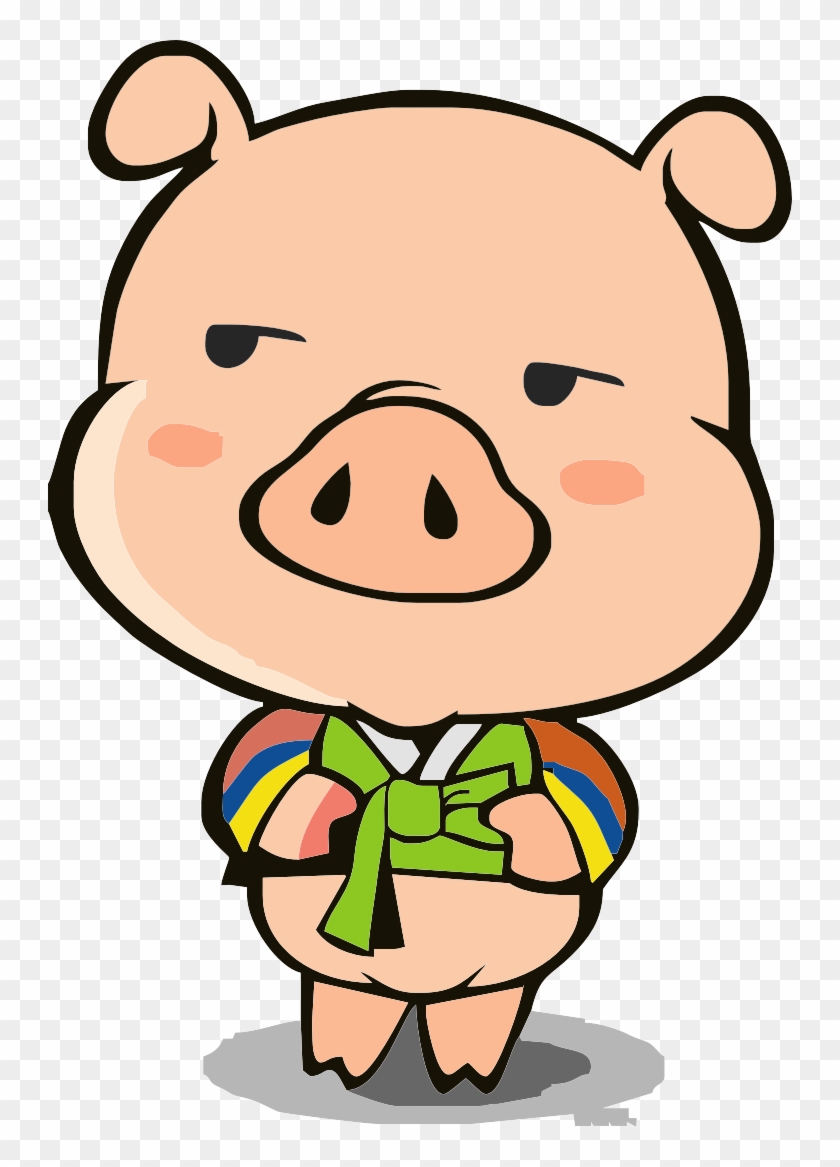 Domestic Pig Cartoon Illustration - Domestic Pig Cartoon Illustration ...
