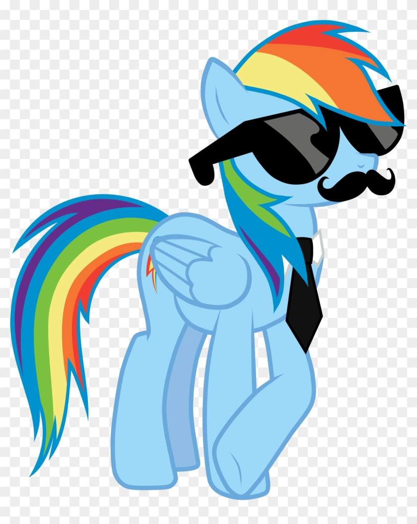 Mustache By Jennieoo - My Little Pony With A Moustache - Full Size PNG ...