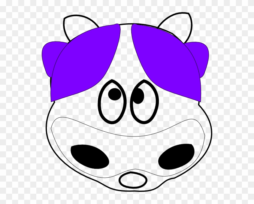 Purple Cow 2 Clip Art At Clker - Cow Face Clip Art - Full Size PNG ...