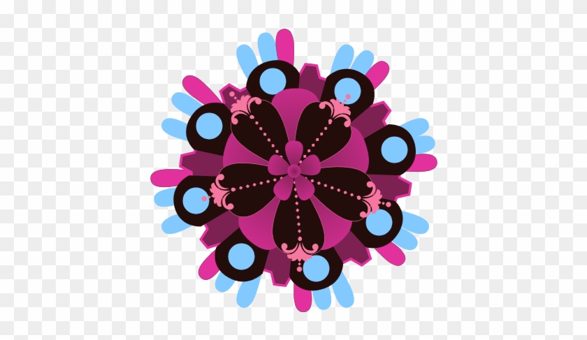 Whimsical Flower Clip Art - Flowers Abstract Clipart Png - Full Size ...