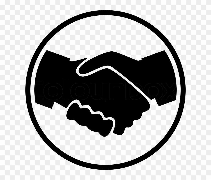 Share - Handshake Clipart Black And White Transparent Background - Full ...