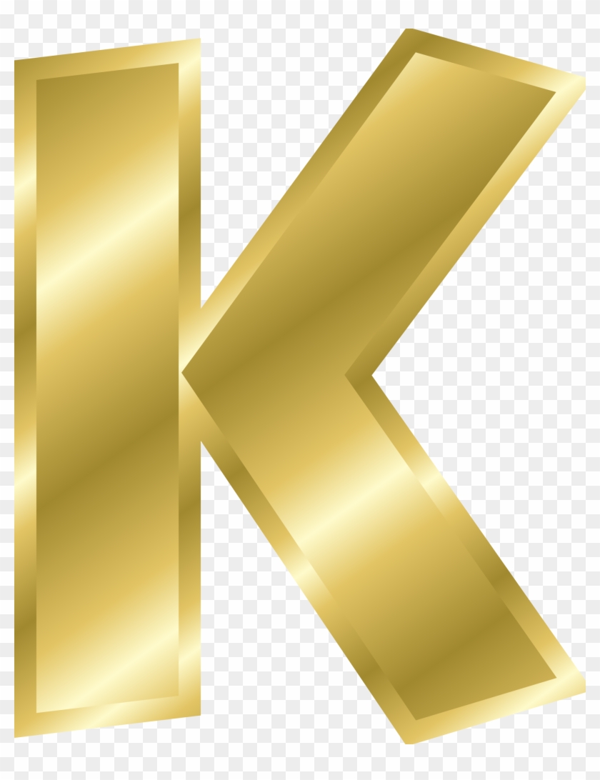 Golden Clipart Alphabet - Letter K In Gold - Full Size PNG Clipart ...