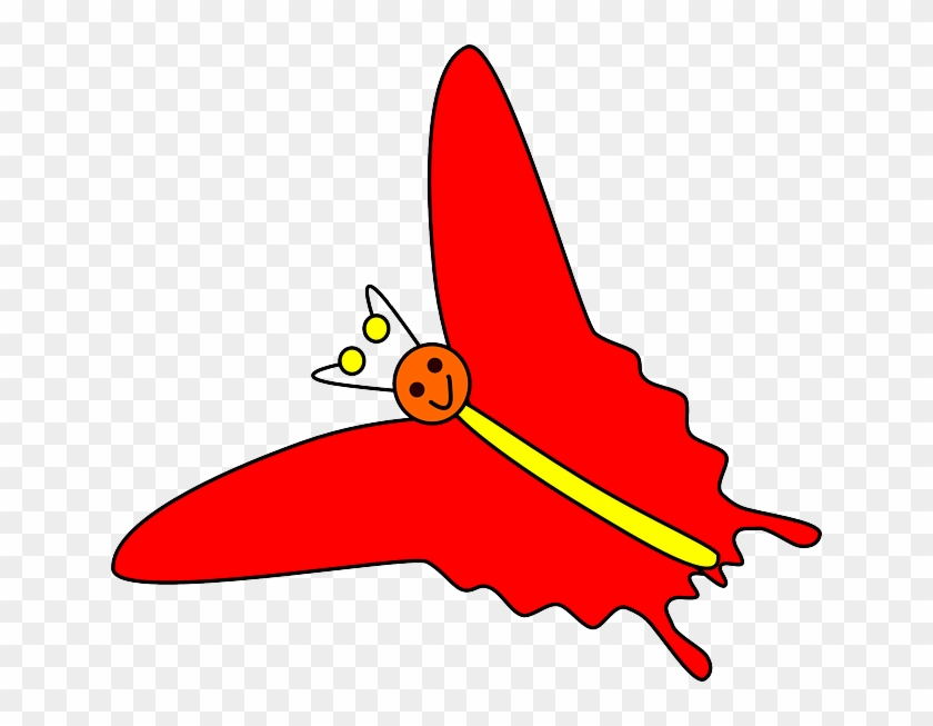Smiley Butterfly, Animal, Insect, Red, Smiley - Blue Clipart Butterfly ...