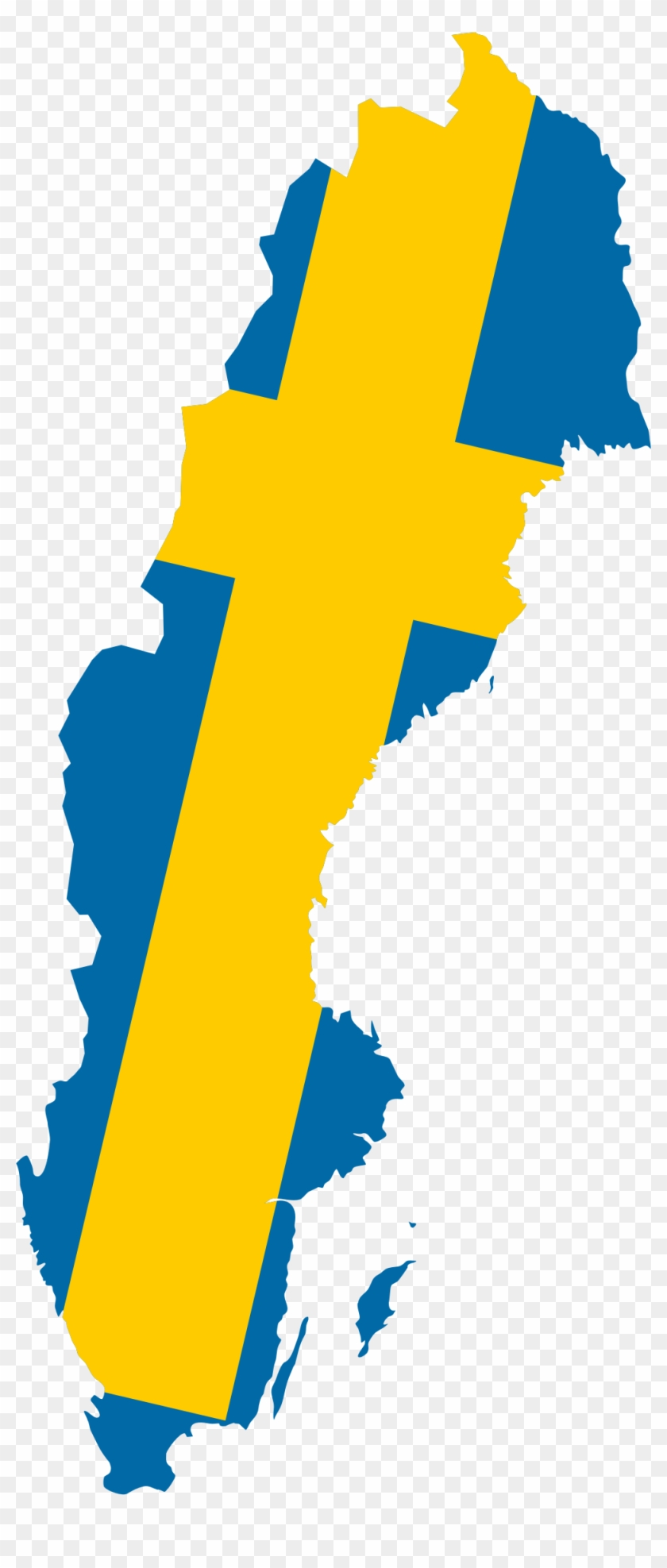 Map Flag - Sweden Map Flag - Full Size PNG Clipart Images Download