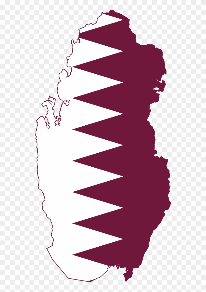Flag Map Of Qatar Flagartist - Flag Map Of Qatar - Full Size PNG ...