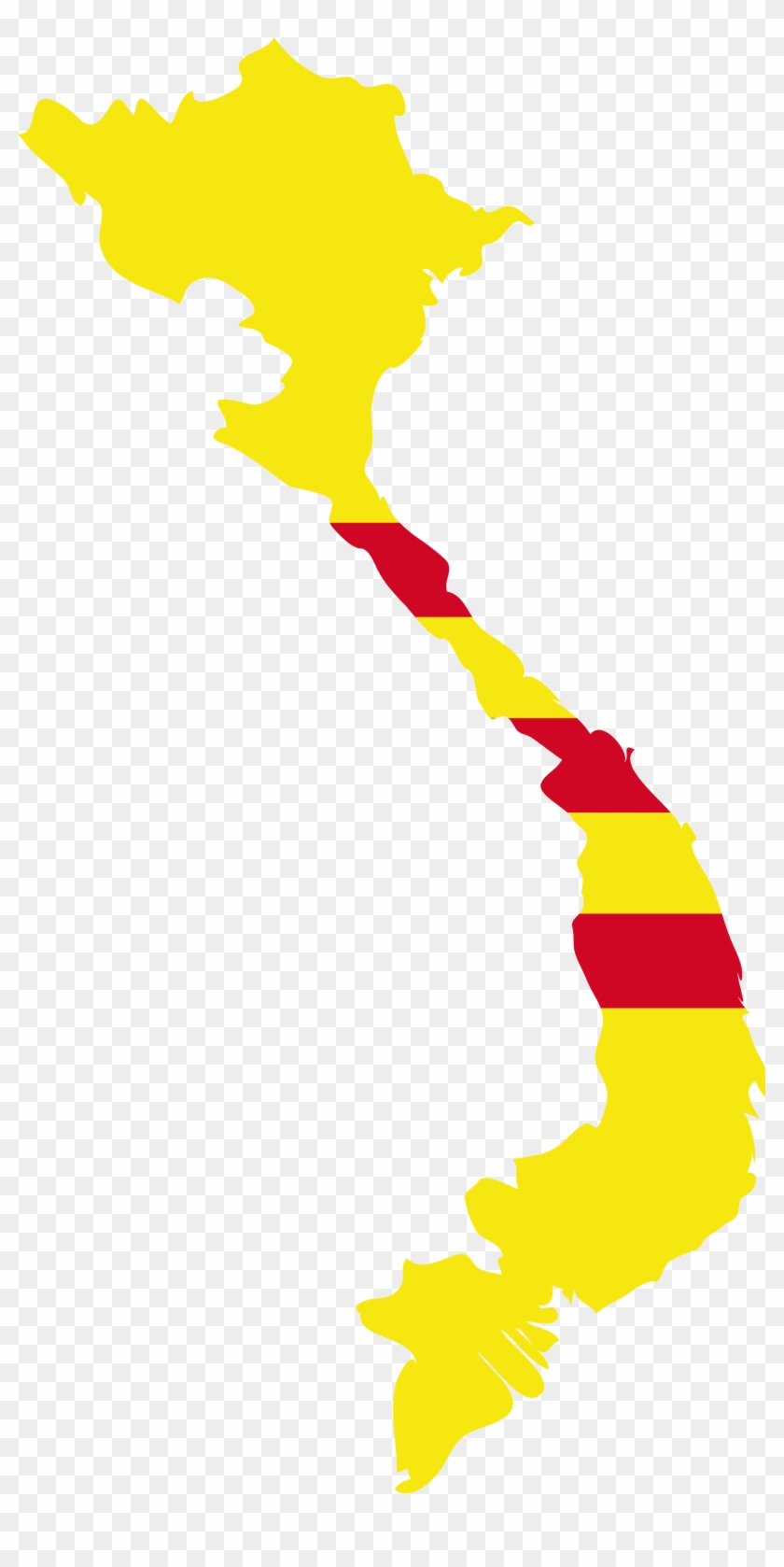 Flag Map Of The State Of Vietnam - Flag Map Of Vietnam - Full Size PNG ...