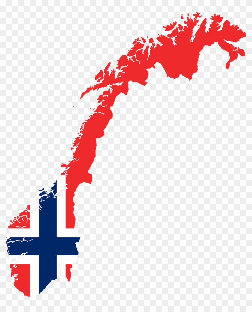 Norway Map Flag - Norway Map Flag - Full Size PNG Clipart Images Download