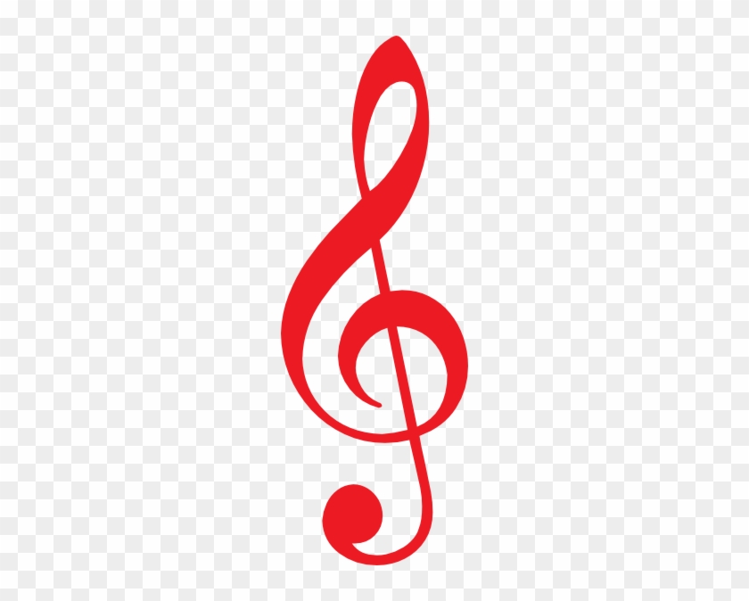 Red Clipart Music Note - Red Music Note Transparent Background - Full ...