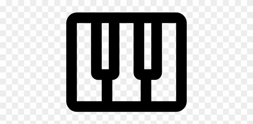 Piano Keys Outlined Instrument Vector - Musical Instrument - Full Size ...
