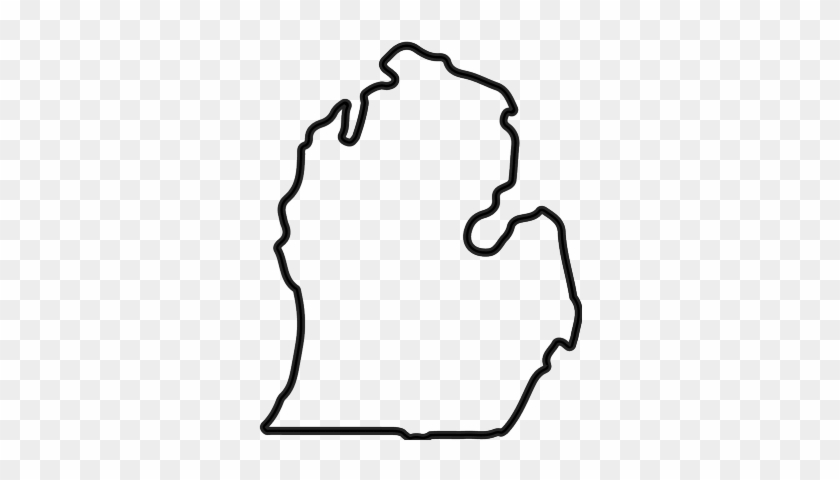 Michigan Mitten Outline Rubber Stamp State Rubber Stamps - Bernard ...