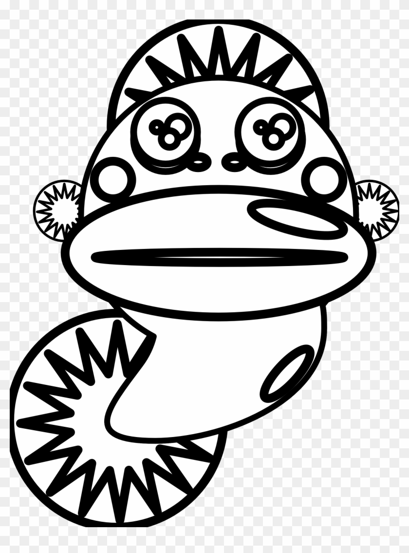 Cring Ugly Fish Black White Line Animal 555px - Coloring Book - Full ...