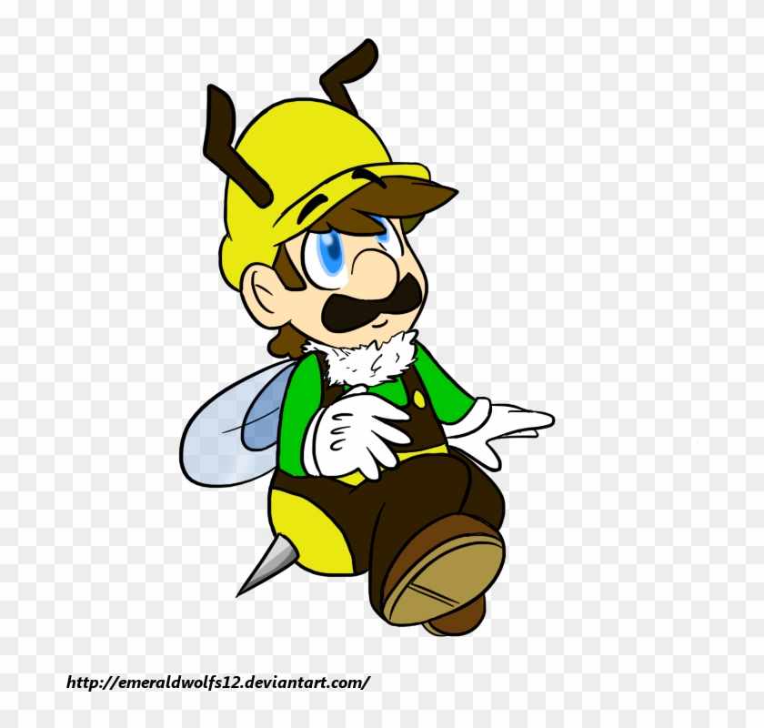 Bee Luigi By Mariobrosyaoifan12 - Cartoon - Full Size PNG Clipart ...