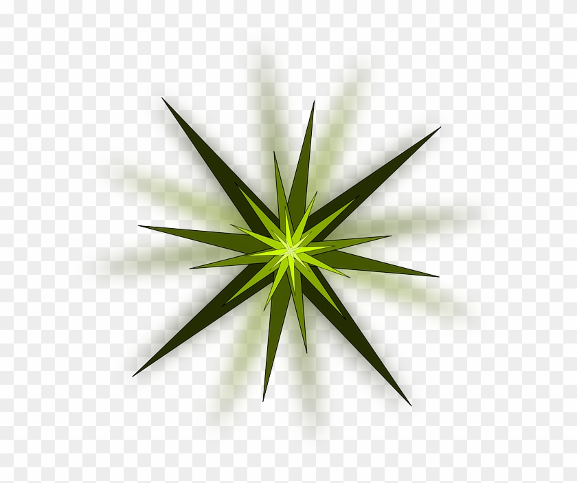 Green Star Clipart - Light Burst Clip Art - Full Size PNG Clipart ...