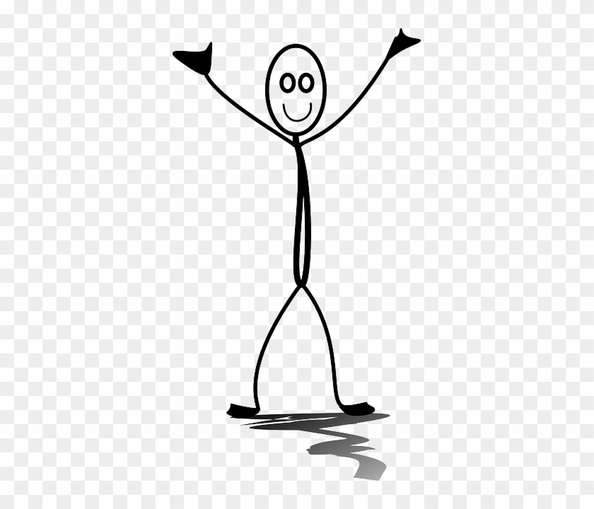 Stick Man Happy - Stickman Happy - Full Size PNG Clipart Images Download