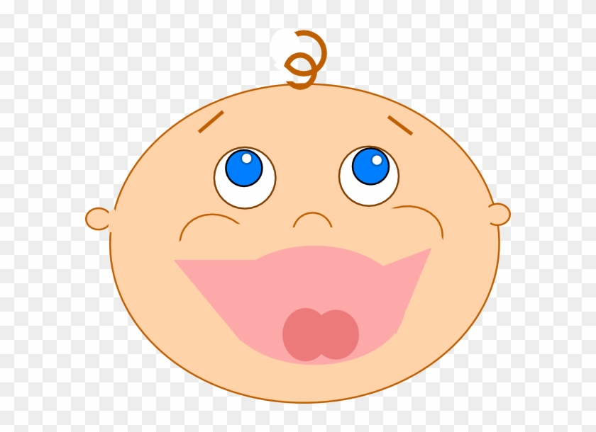 Laughing Baby - Cartoon Baby Laughing Face - Full Size PNG Clipart ...