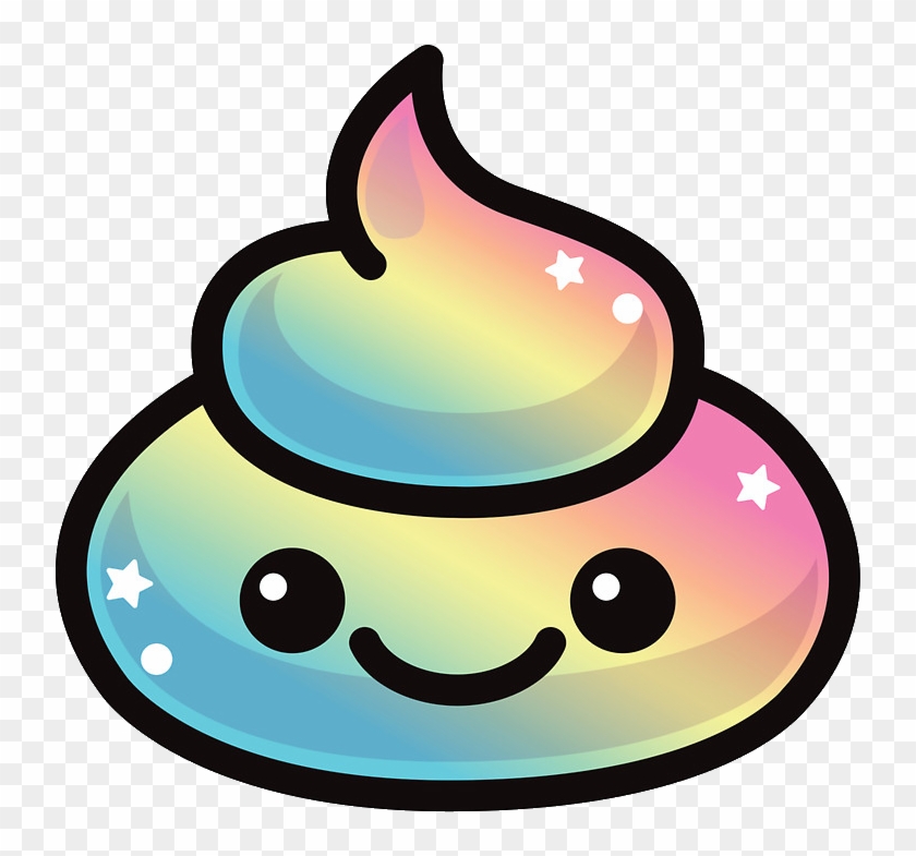 Cute Rainbow Poop Emoji - Full Size PNG Clipart Images Download