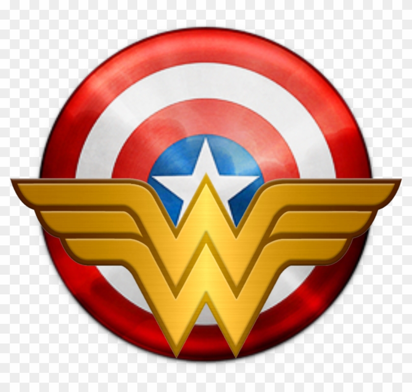 Wonder Woman Logo - Captain America Wonder Woman Shield - Full Size PNG ...