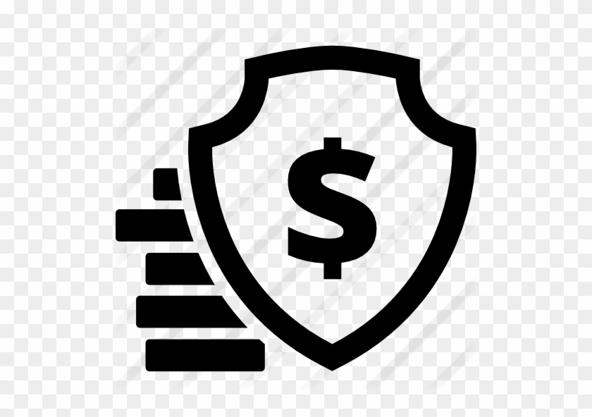 Insurance Symbol Of A Shield With Dollar Sign - Flat Icon Insurance ...