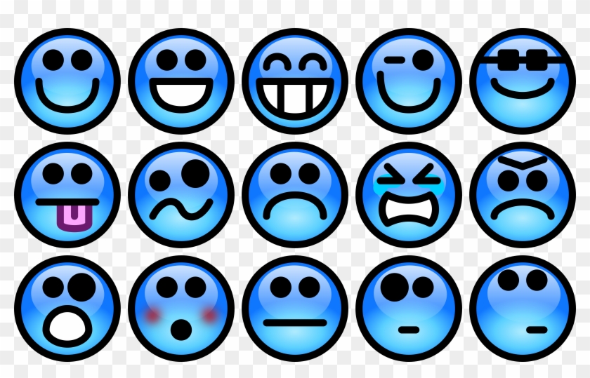 Big Image - Blue Smiley Faces - Full Size PNG Clipart Images Download