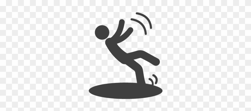Black Slip And Fall Icon Representing Personal Injury - Slip And Fall ...