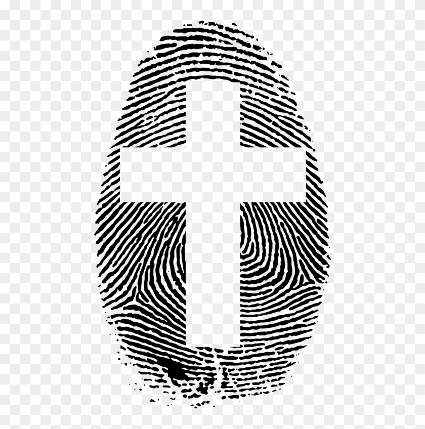 Medium Image - Fingerprint Cross - Full Size PNG Clipart Images Download