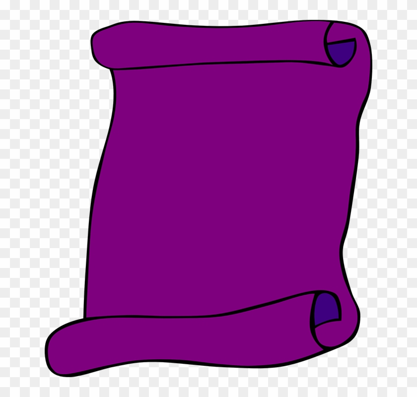 Scroll Paper Blank - Purple Scroll - Full Size PNG Clipart Images Download
