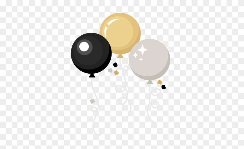 New Year Balloons Svg Scrapbook Cut File Cute Clipart - New Year's ...