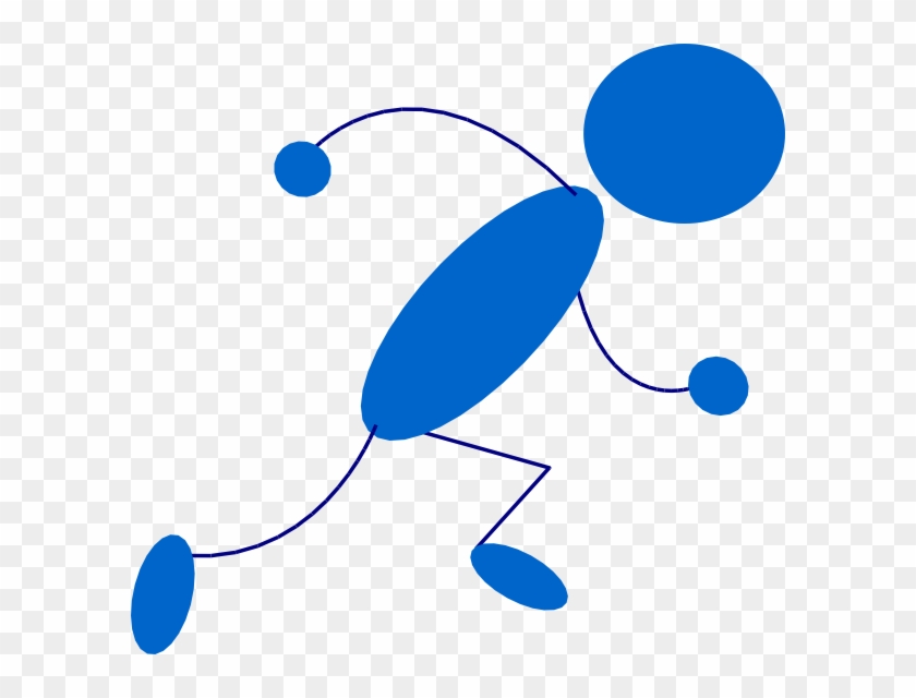 Running Blue Stick Man Clip Art At Clipart Library - À Vos Marques Prêt ...