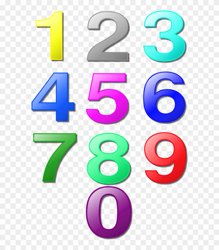 Clip Art Of Numbers - 1 A 9 - Full Size PNG Clipart Images Download