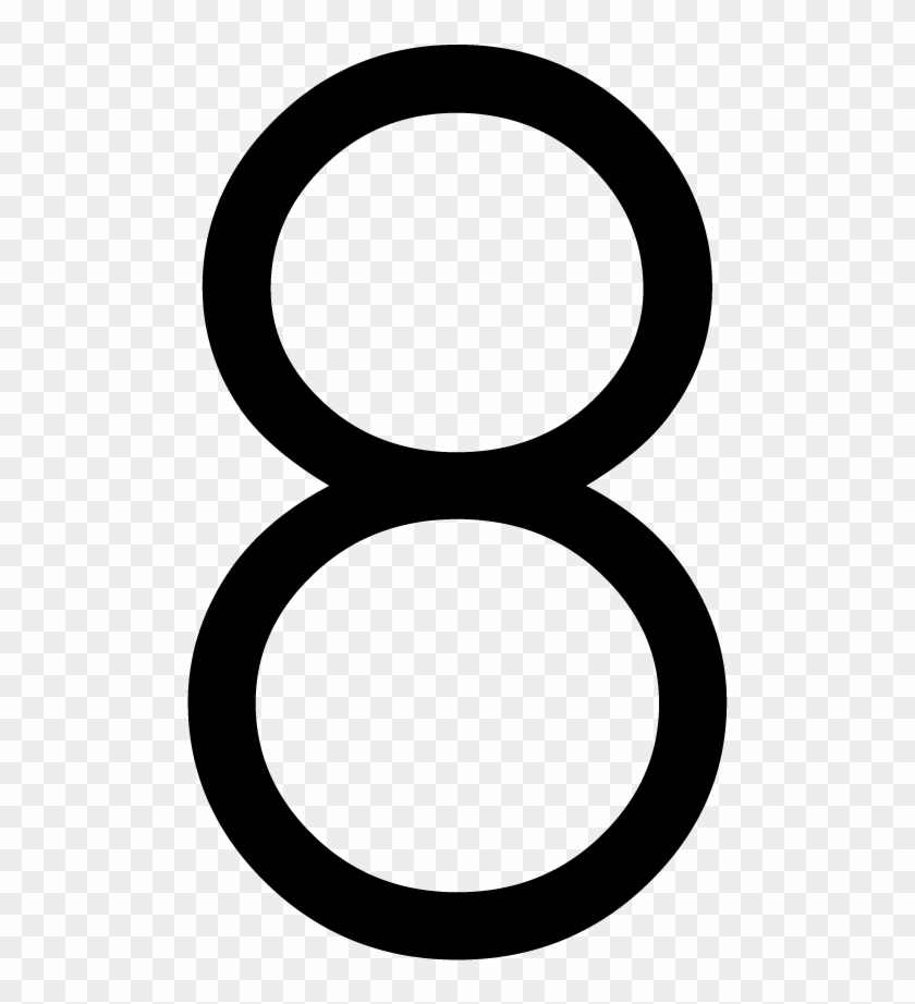 Number 8 Black And White - Taurus Symbol - Full Size PNG Clipart Images Download