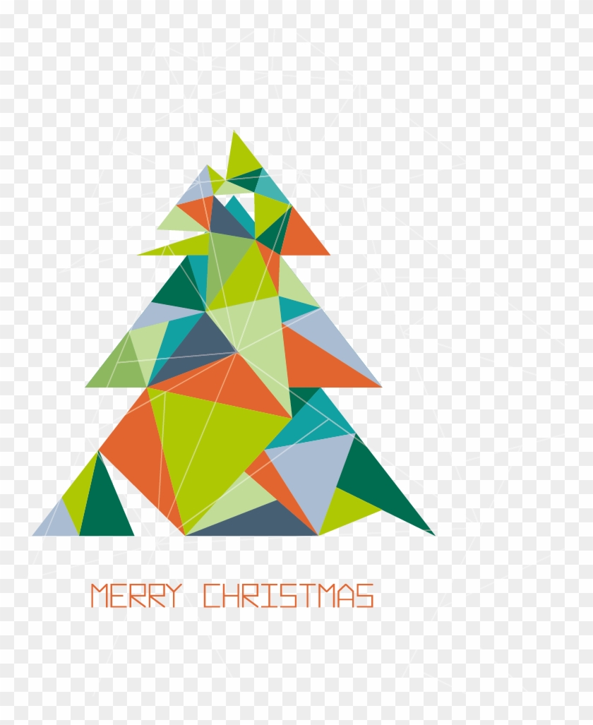 Triangle Christmas Tree Vector Illustration - Triangle Christmas Tree ...