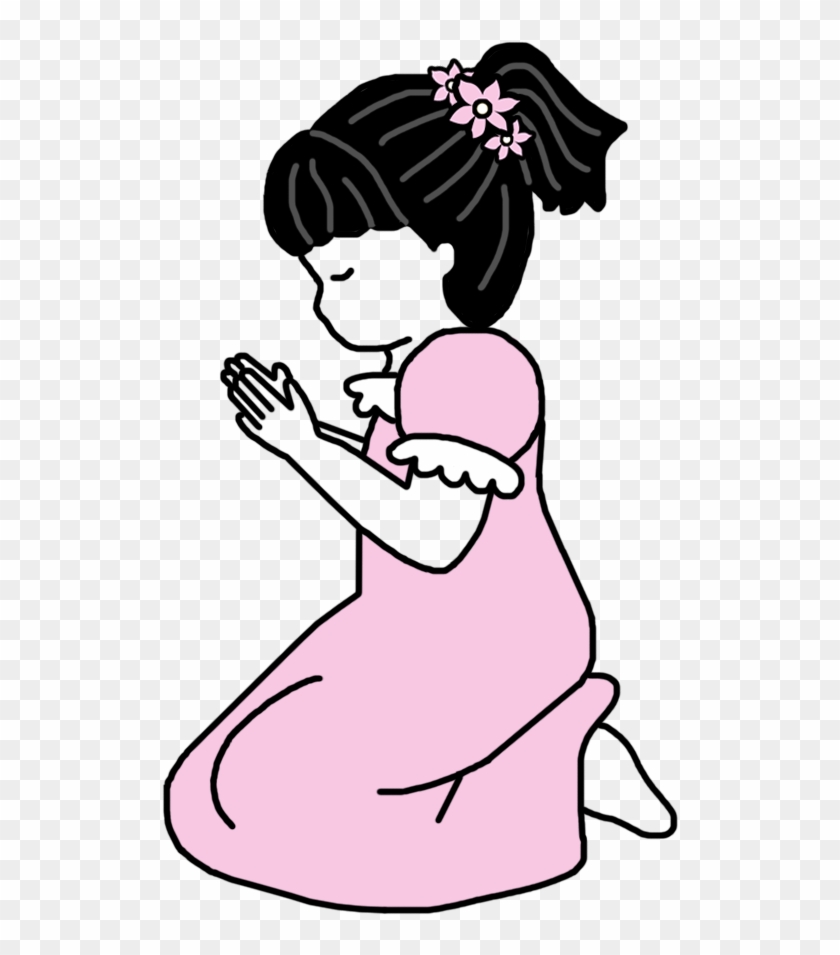 Praying Girl Christian Religious Prayer Plaque Gift - Cartoon Girl ...