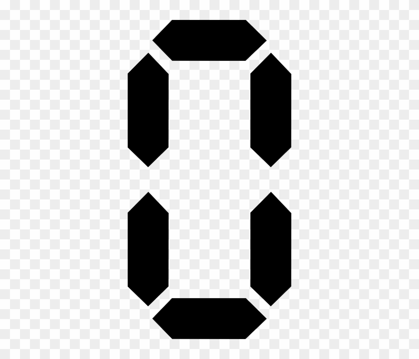 Zero Clipart - Seven Segment - Full Size PNG Clipart Images Download