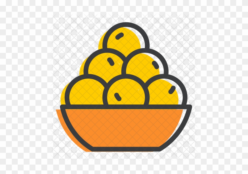 Laddu Icon - Outline Image Of Laddu - Full Size PNG Clipart Images Download