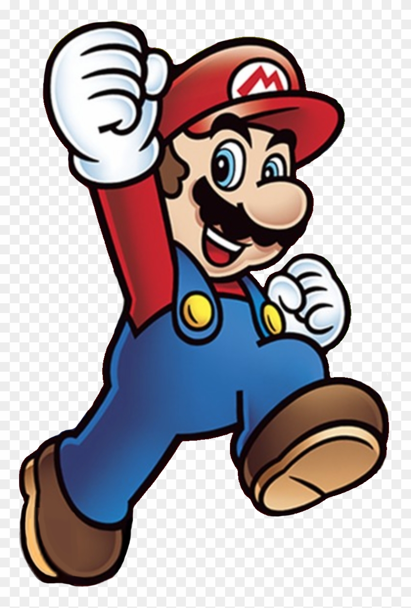 Mario Jump Alt Shaded - Mario Jumping Coloring Page - Full Size PNG ...
