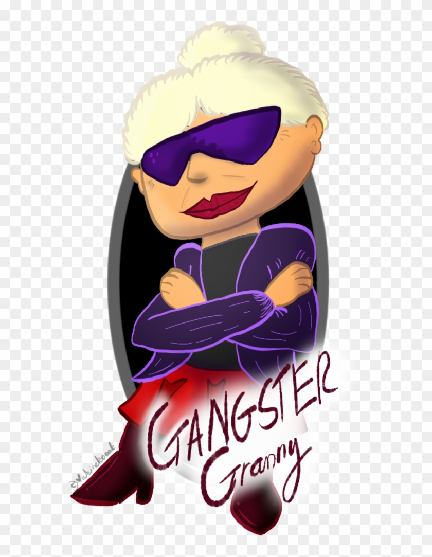 Gangster Granny By Yukinekocat - Cartoon - Full Size PNG Clipart Images ...