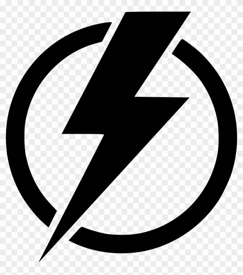 Energy Electricity Icon Set White On Stock Vector - Black And White ...