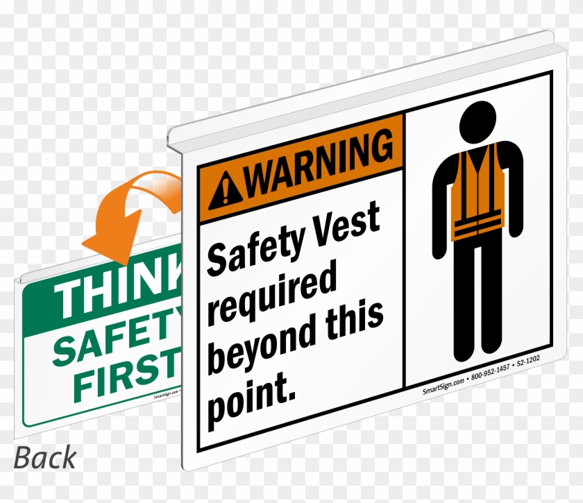 Warning Safety Vest Required Safety First Sign - One - Full Size PNG ...