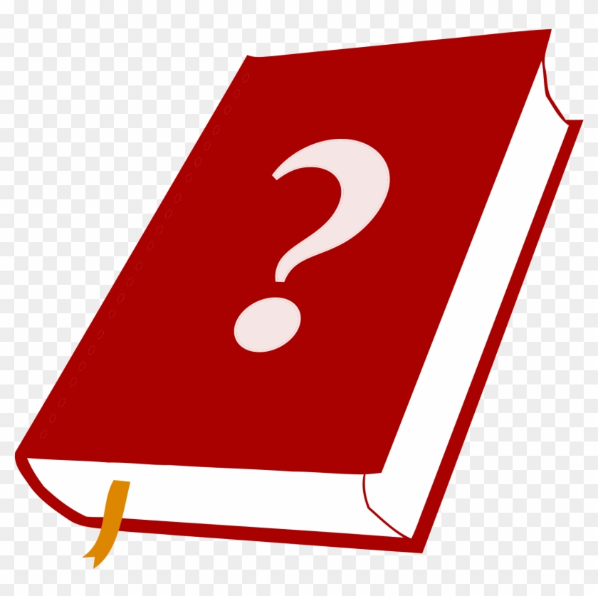 Over - Question Mark And Book - Full Size PNG Clipart Images Download