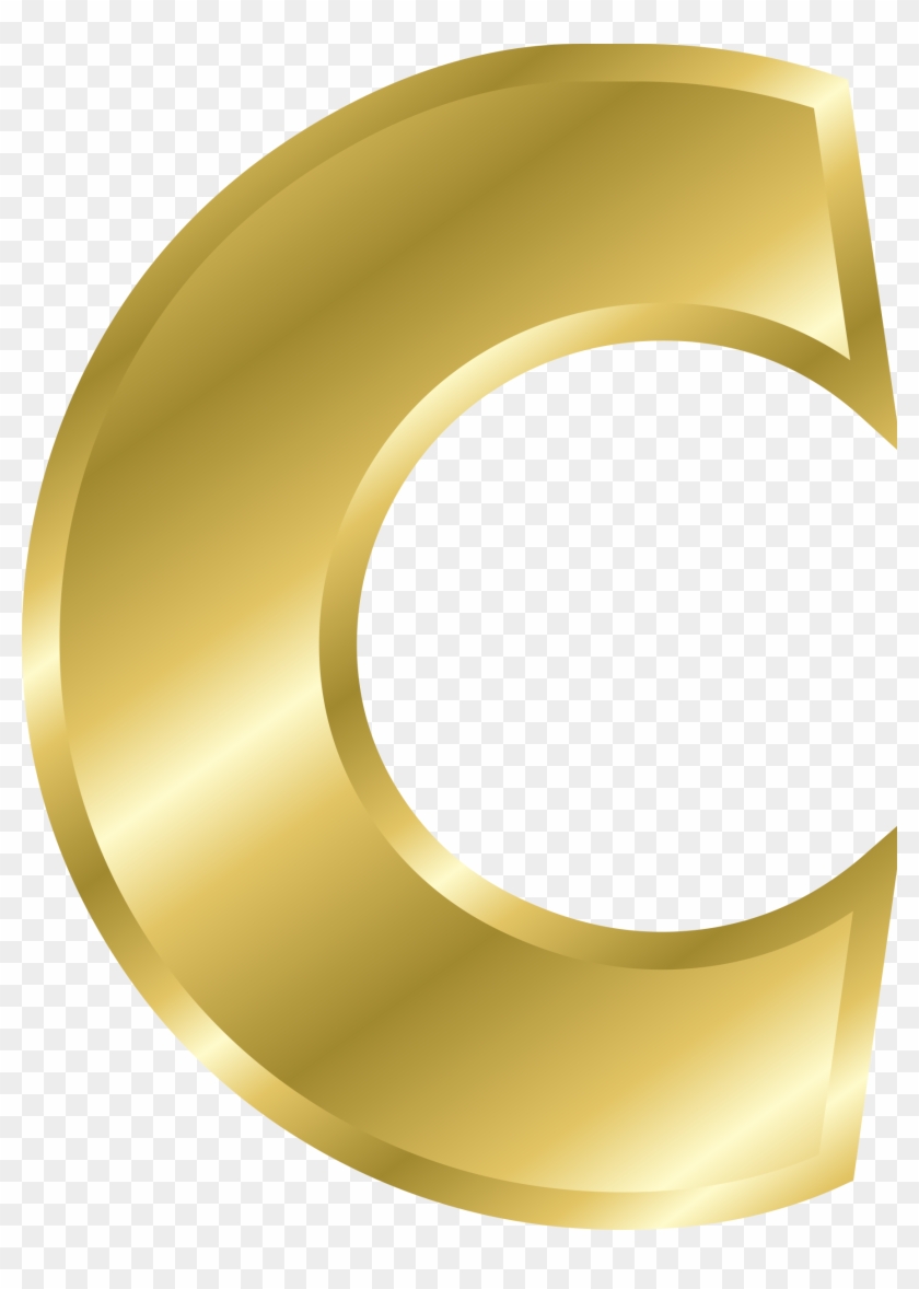 Onlinelabels Clip Art Effect Letters Alphabet Gold - Gold Capital ...