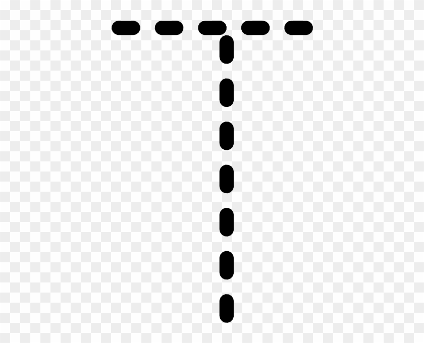 Alphabet Tracing Letter T Clip Art - Trace The Letter T - Full Size PNG ...