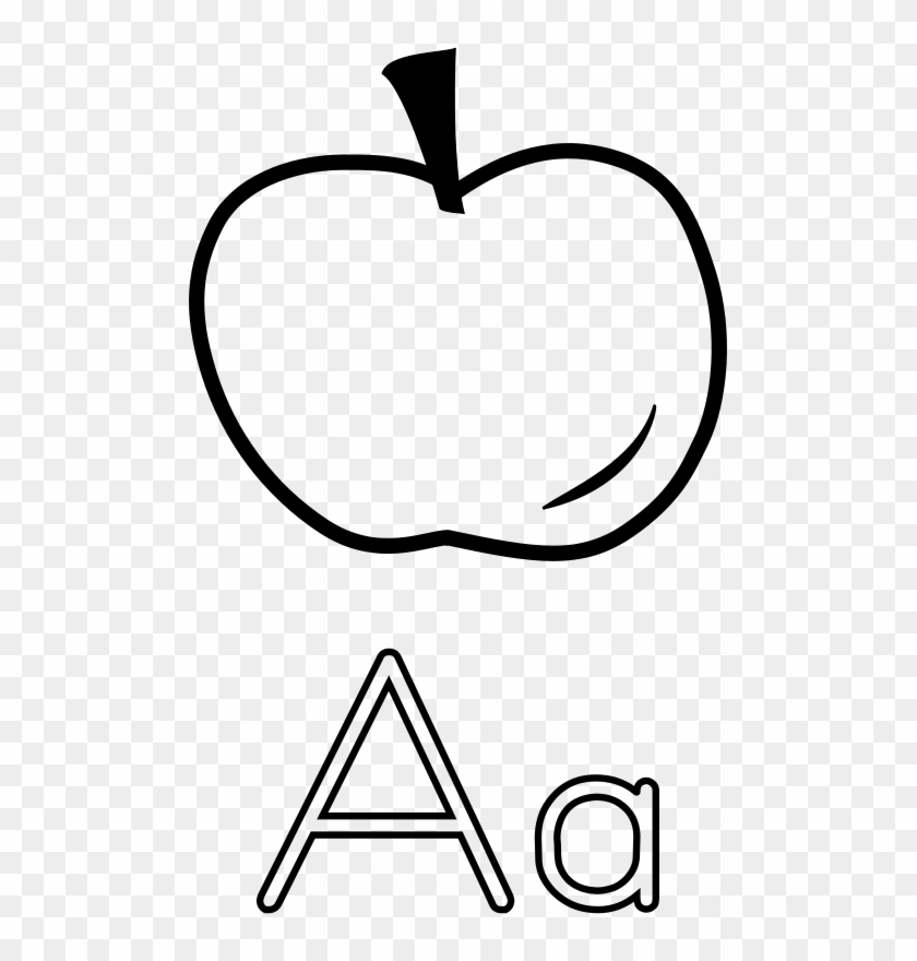 Free A Is For Apple - Letter A With Apple - Full Size PNG Clipart ...