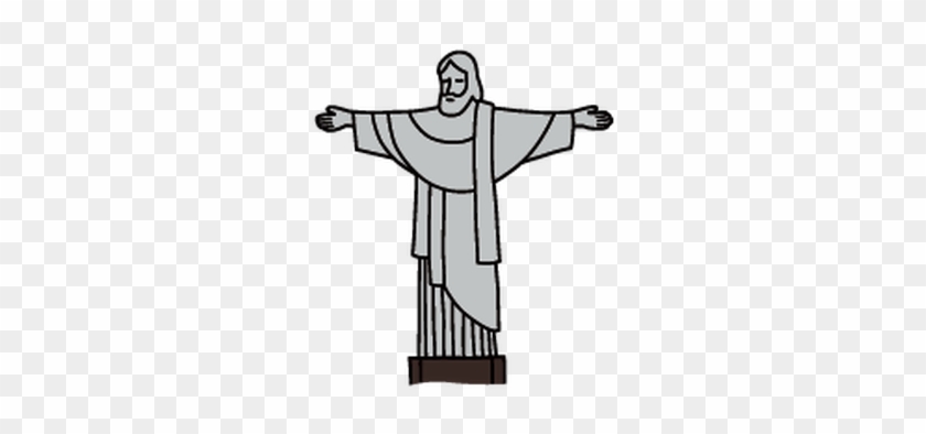 Christ The Redeemer - Christ The Redeemer Drawing Easy - Full Size PNG ...