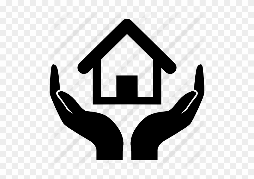 Home Insurance Symbol Of A House On Hands - Home Symbol - Full Size PNG ...