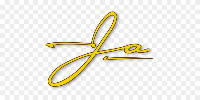 Signature Handwritten Name Handwriting Sig - Ja Vector - Full Size PNG ...